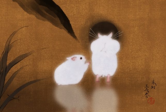 Contemporary Nihonga Images of Hamsters Created by Otama-shimai | Spoon ...