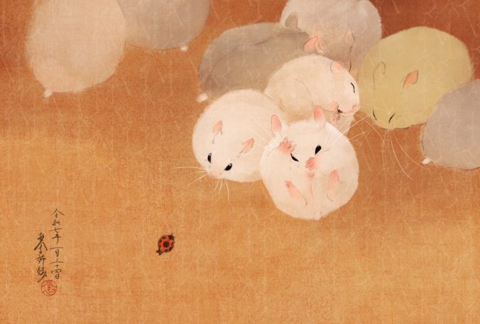 Contemporary Nihonga Images of Hamsters Created by Otama-shimai | Spoon ...